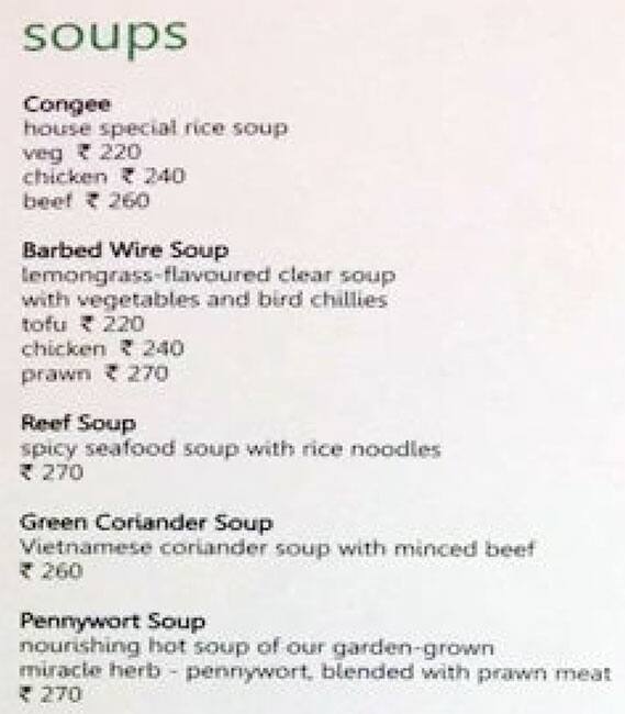 Menu of Phobidden Fruit, Indiranagar, Bangalore
