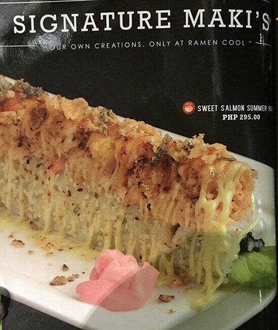 Menu at Ramen Cool restaurant, Manila, 4/L