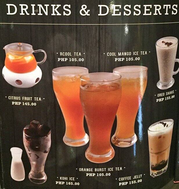 Menu at Ramen Cool restaurant, Manila, 4/L