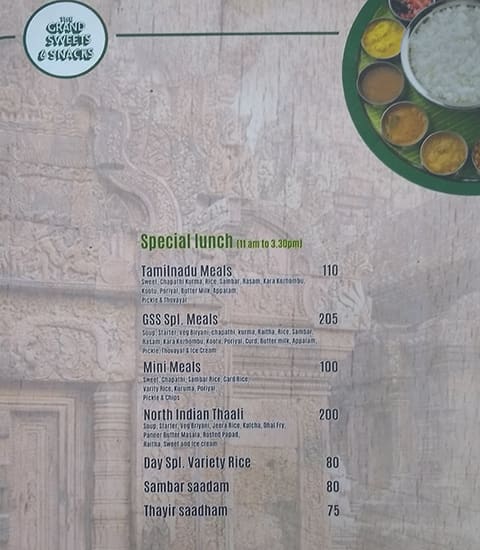 Menu at The Grand Sweets And Snacks - Porur, Chennai, 76