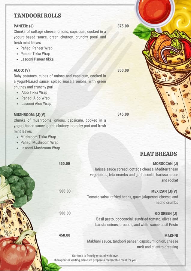 Menu of Take A Break, Wadala, Mumbai