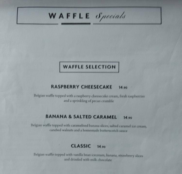 Menu at Glaçage cafe, Bankstown