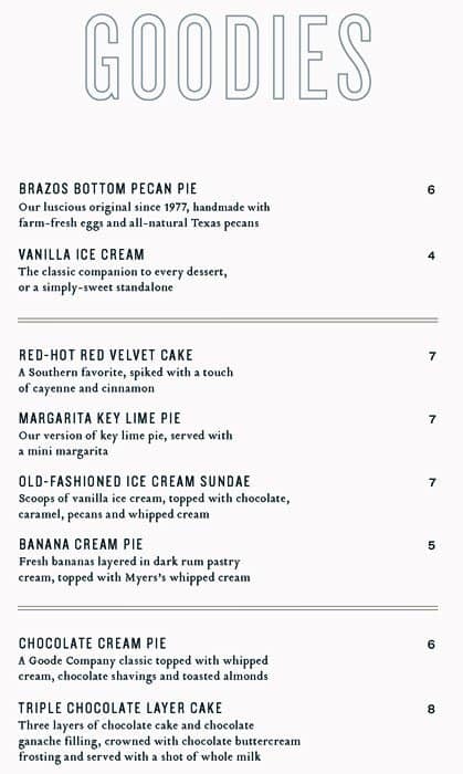 Menu at Goode Company Seafood restaurant, Houston, Katy Fwy #400