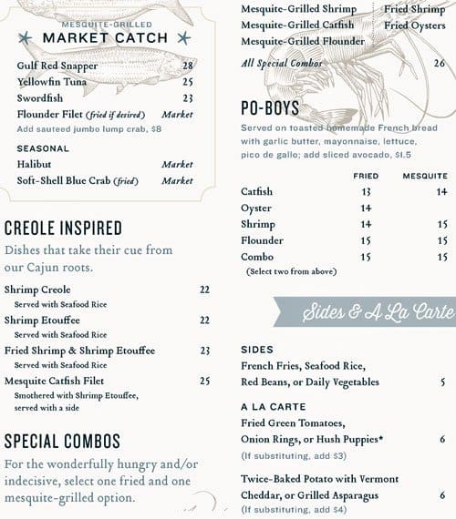 Menu at Goode Company Seafood restaurant, Houston, Katy Fwy #400