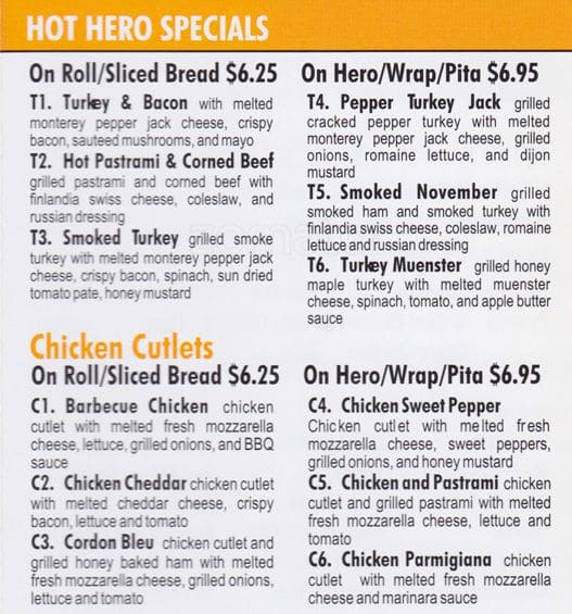 Menu at Elim Deli Cafe, West New York