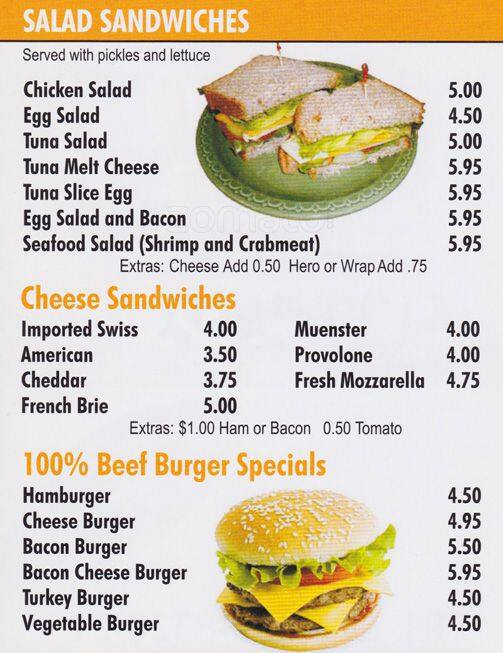 Menu at Elim Deli Cafe, West New York