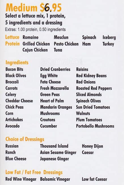 Menu at Elim Deli Cafe, West New York