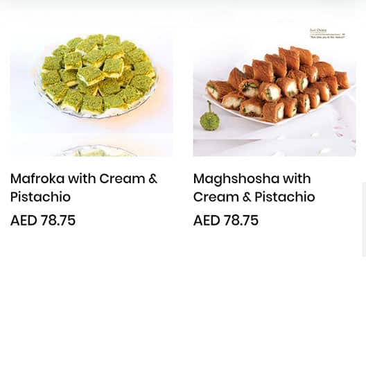 Menu at Al Sultan Sweets desserts, Abu Dhabi
