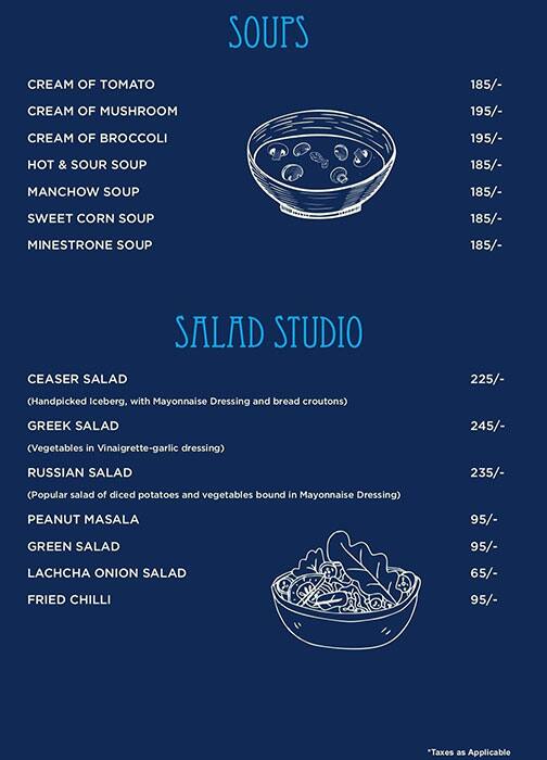 Menu of Asilah, Agra Road, Jaipur