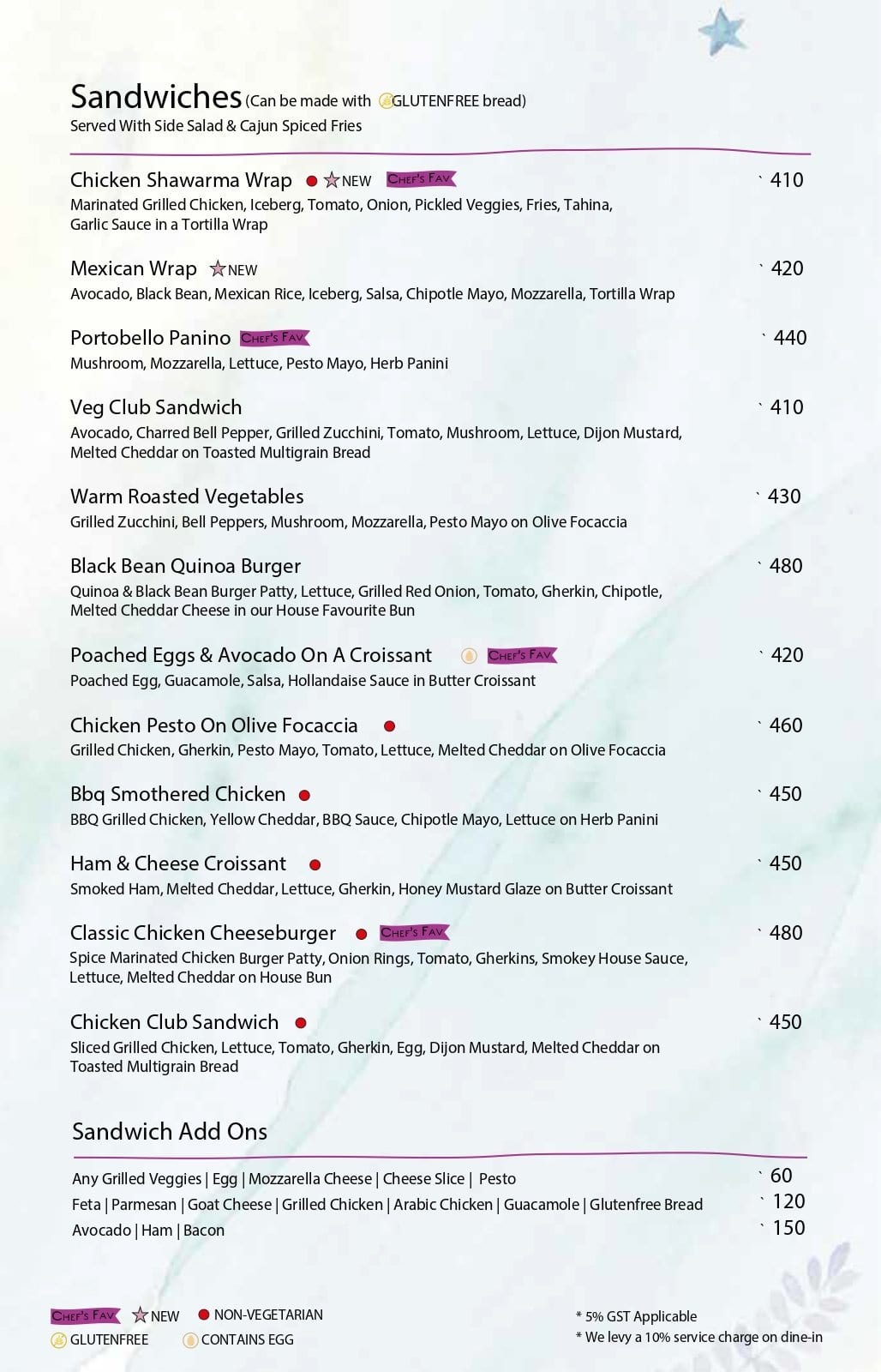 Menu at Poetry by Love and Cheesecake, Pune