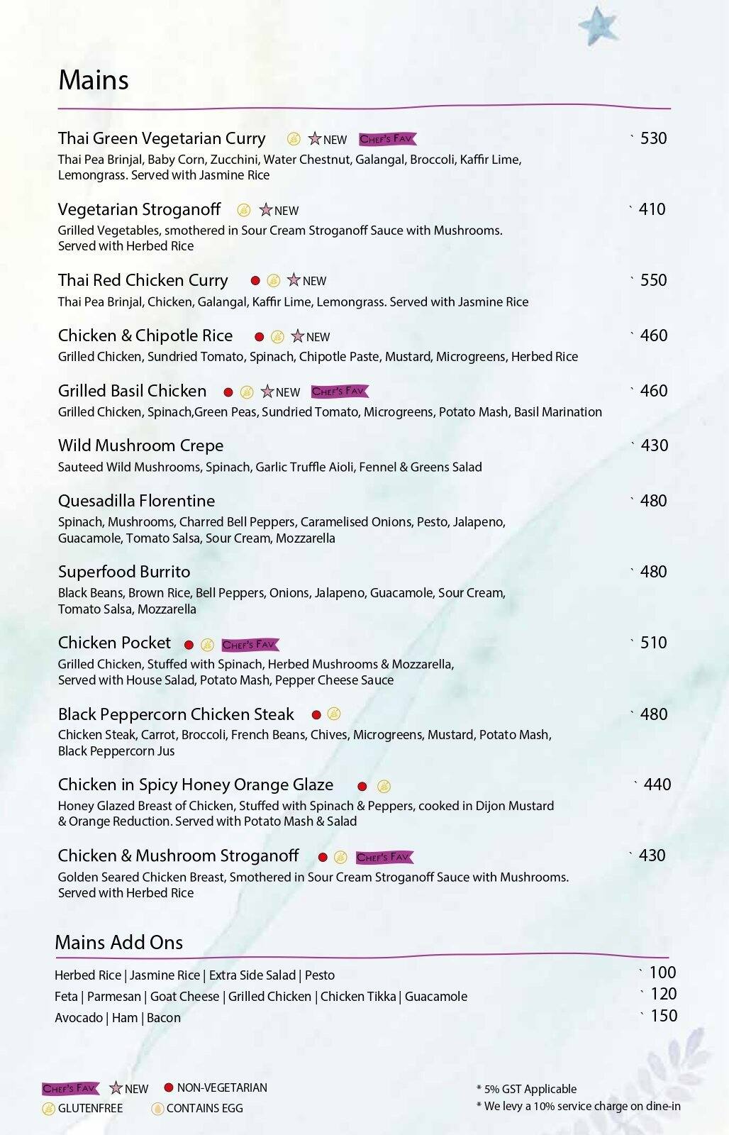 Menu at Poetry by Love and Cheesecake, Pune