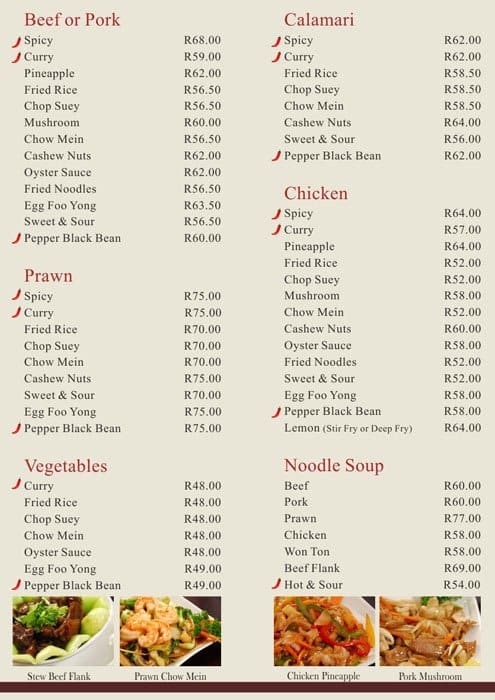 Tong Lok Menu, Menu for Tong Lok, Milnerton, Cape Town - Zomato SA