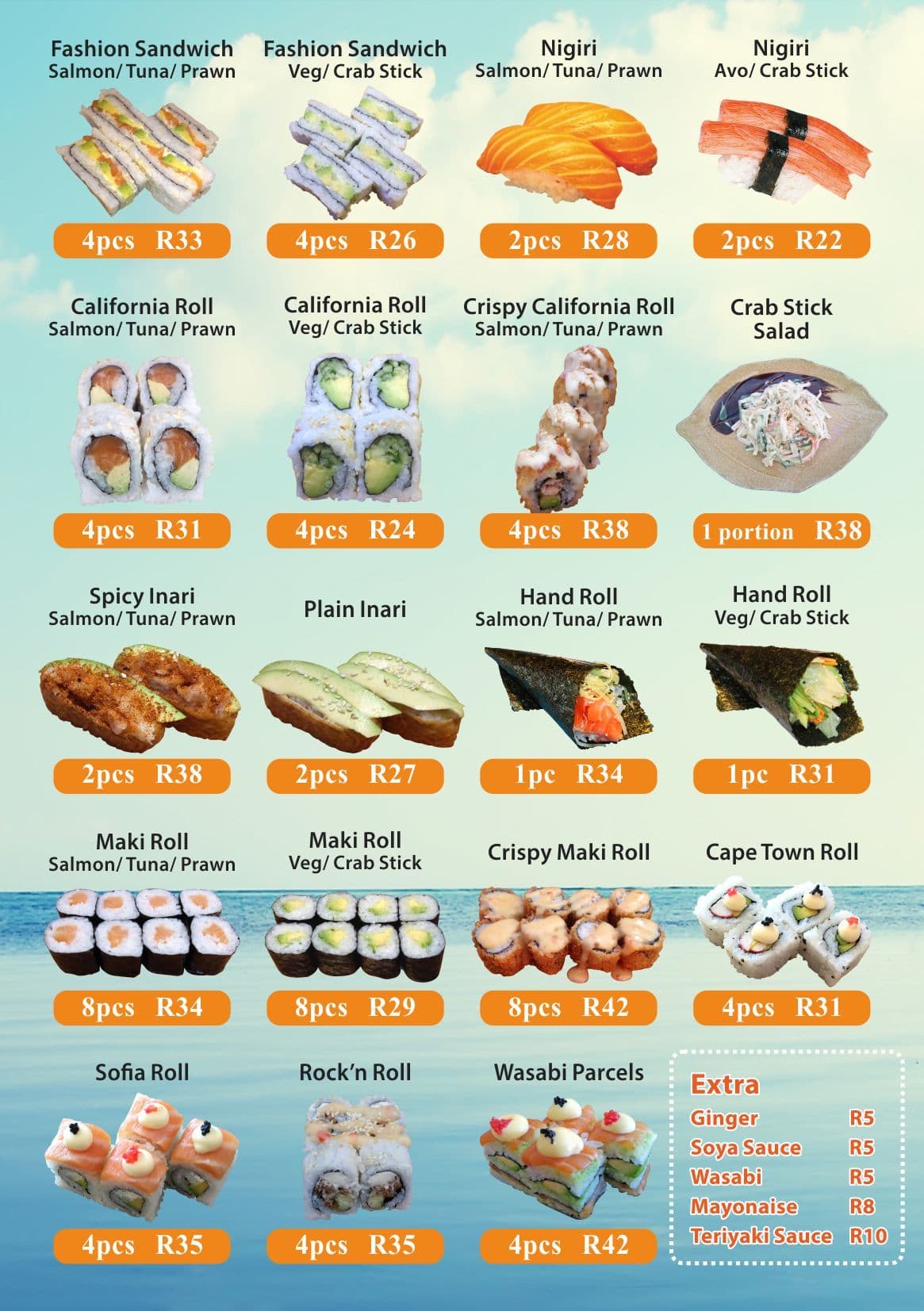 Menu at Tong Lok restaurant, Cape Town, G36