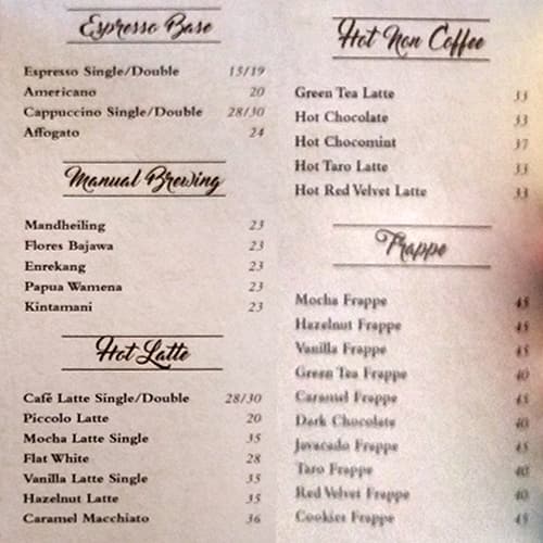 Menu at Goodhood Coffee + Kitchen cafe, Jakarta, Dipo Business Center ...