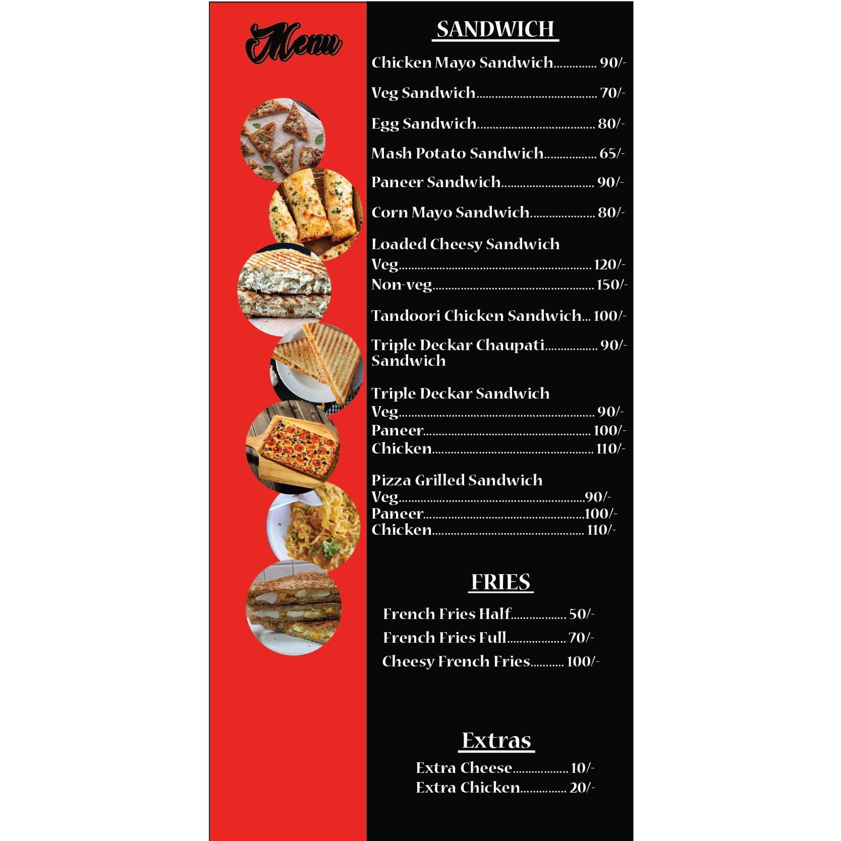 Menu of Little Bites, Park Circus Area, Kolkata