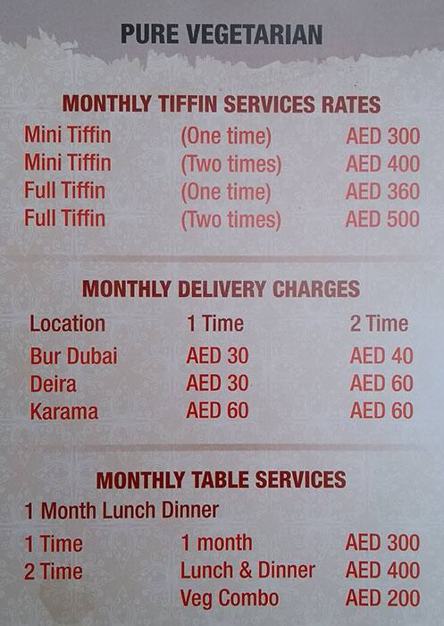 Menu at Honeyz fast food, Dubai