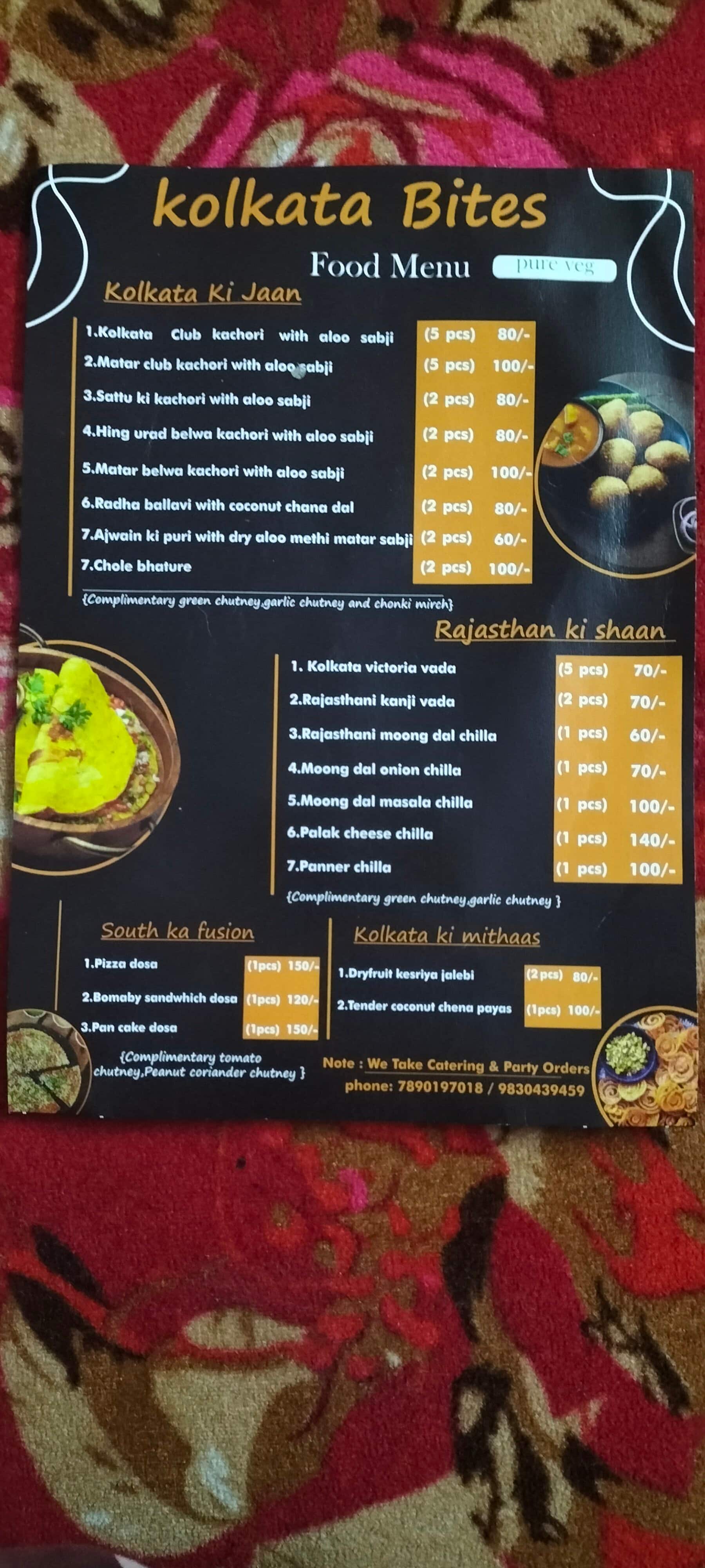Menu of Kolkata Bites, Goregaon West, Mumbai