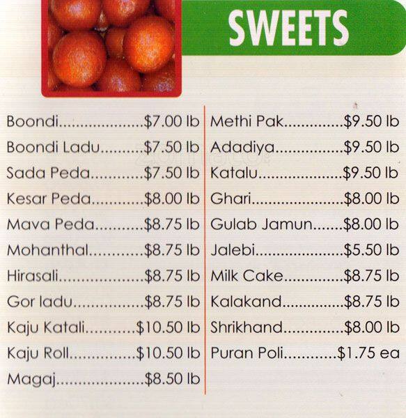 Menu at Kala's Kitchen, Toronto