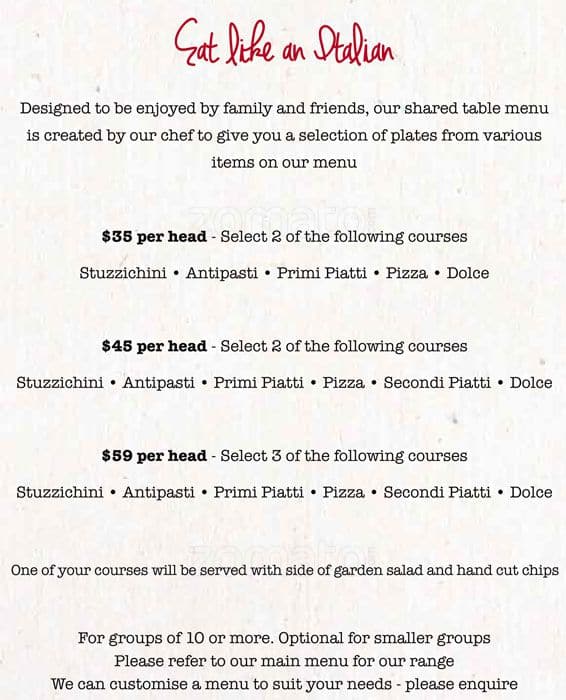 Menu at Fire Station Cucina Bar, Ivanhoe