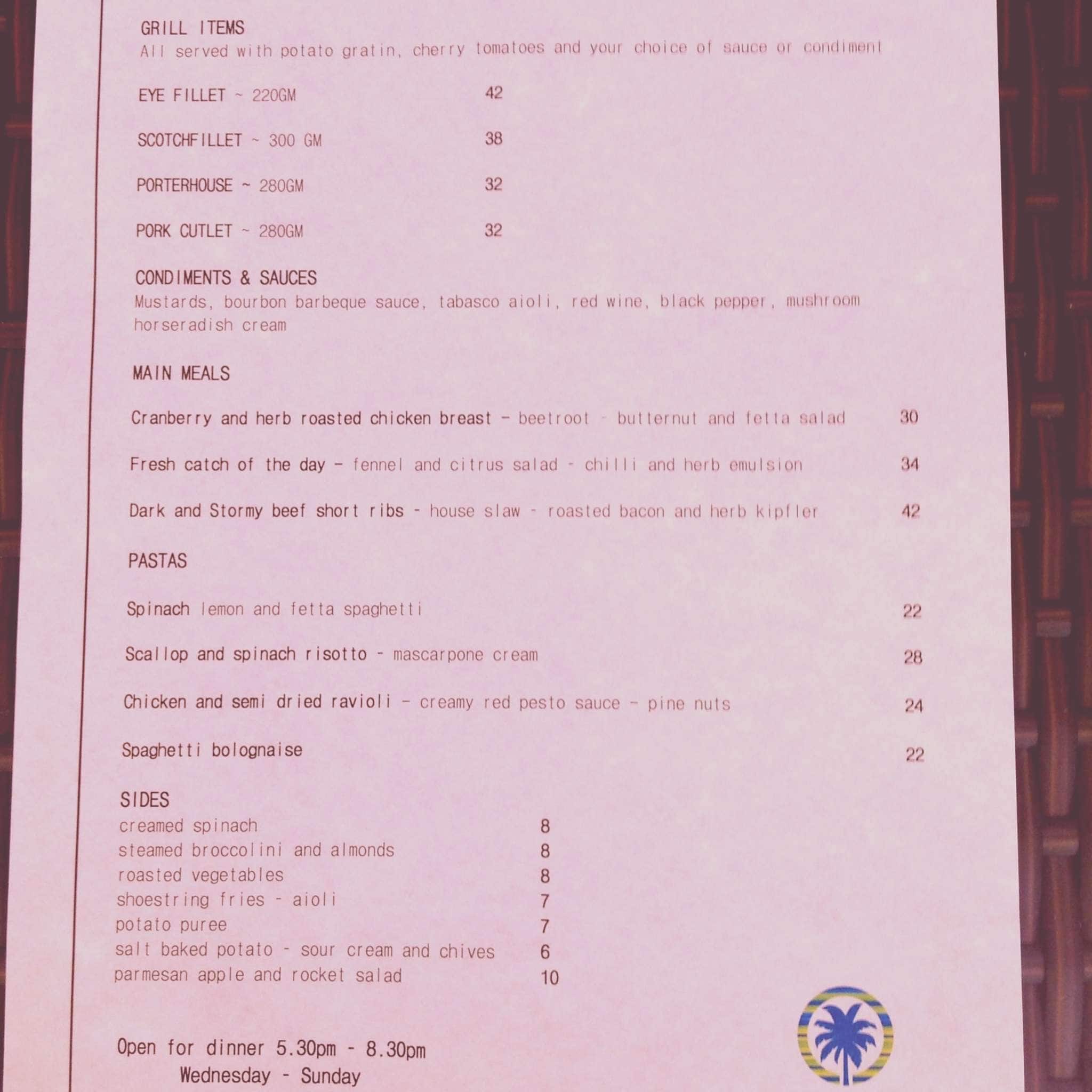 Menu at Paradise Island Restaurant & Bar, Surfers Paradise, Paradise ...