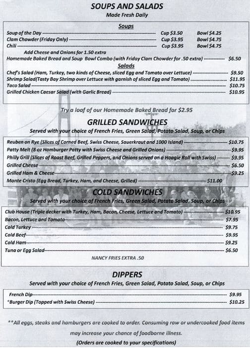 Menu at Fergie's On the Ave pub & bar, Tacoma