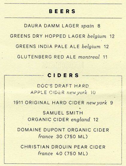 Menu at The Little Beet Table pub & bar, New York City