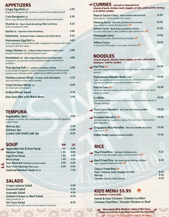 Sweet Ginger Menu, Menu for Sweet Ginger, Cherry Creek, Denver ...