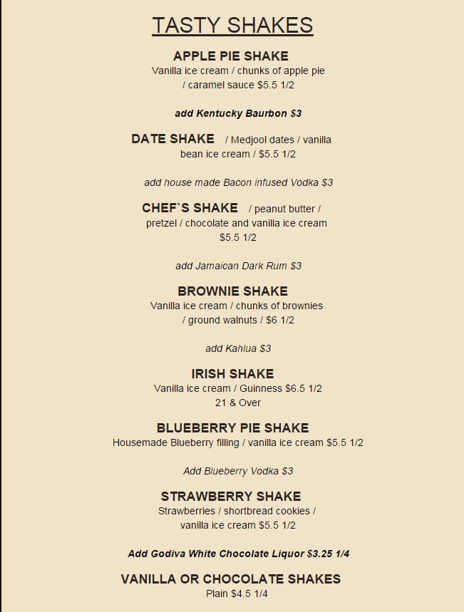 Menu at Flip Side Easton pub & bar, Columbus