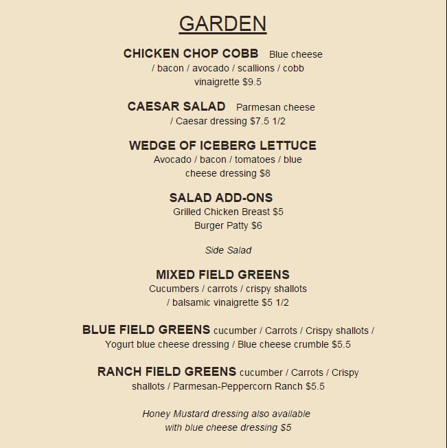 Menu at Flip Side Easton pub & bar, Columbus