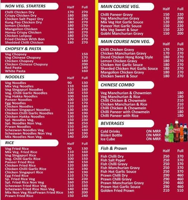 Menu of RJ 34 Cafe, Ardee City, Gurgaon