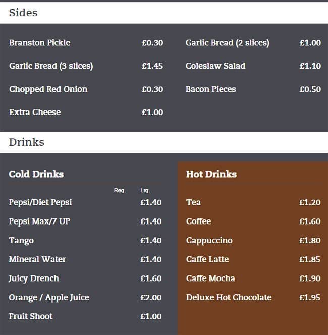 Menu at Spudulike restaurant, London, St Ann's Shopping Centre