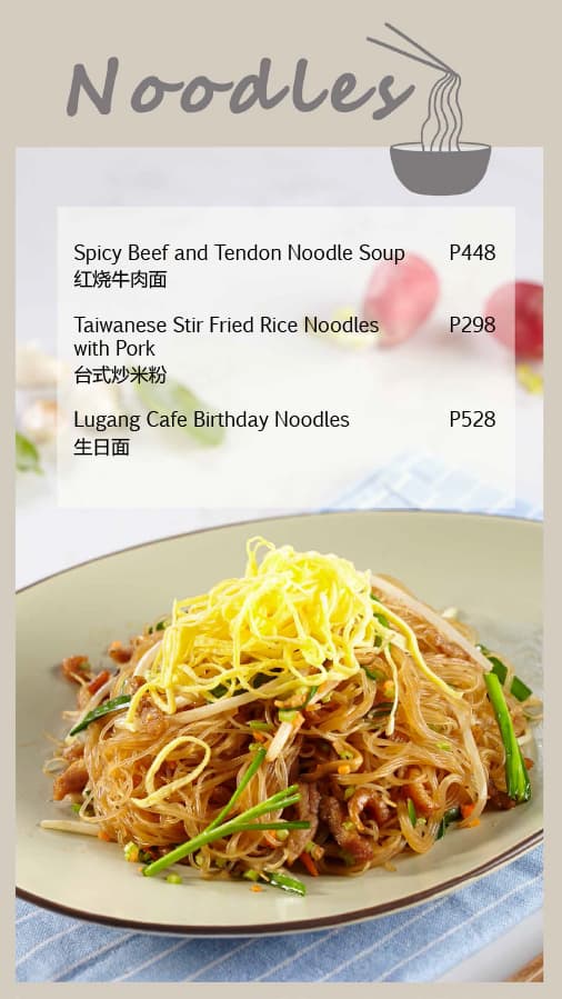 Menu at Lugang Cafe The New Glorietta, Makati