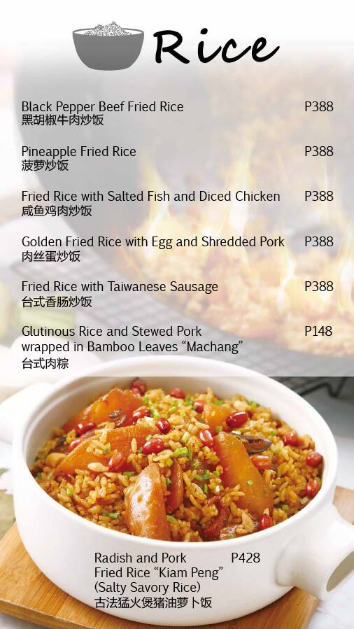 Menu at Lugang Cafe The New Glorietta, Makati