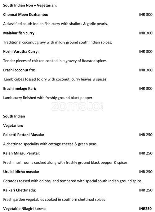 Menu at Caffeine - The Spring Hotel, Chennai, 11