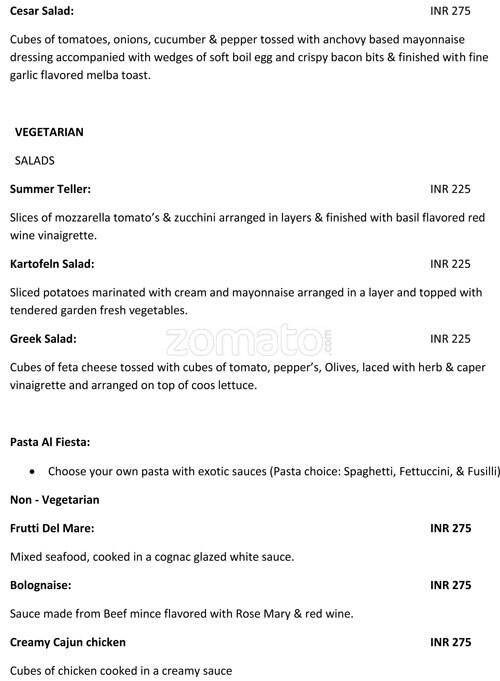 Menu at Caffeine - The Spring Hotel, Chennai, 11