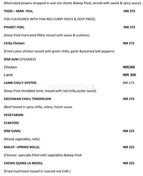 Menu at Caffeine - The Spring Hotel, Chennai, 11