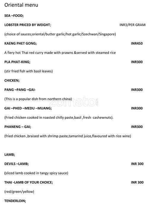 Menu at Caffeine - The Spring Hotel, Chennai, 11