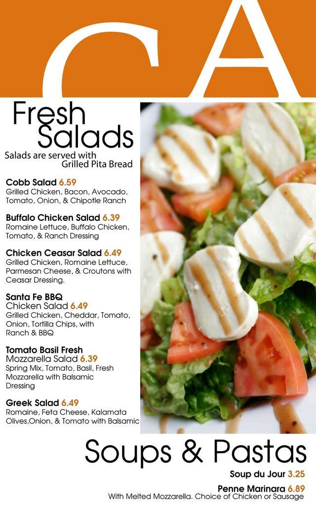 Menu at Cavo Crepe Cafe, Atlantic City