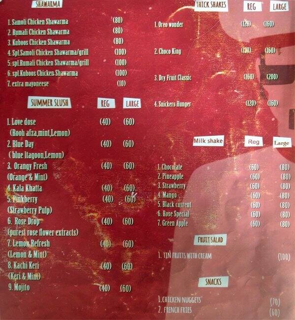 The Joint Menu, Menu for The Joint, Padmarao Nagar, Secunderabad - Zomato