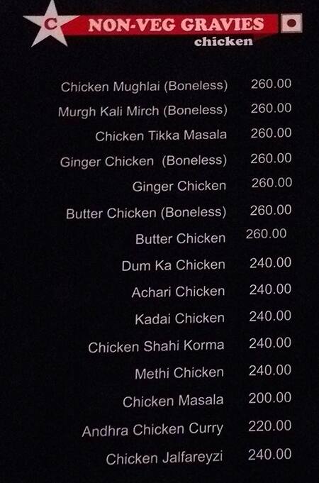 Menu at Capital Hotel - Malakpet, Hyderabad
