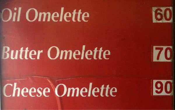Menu of Lovely Omelette Centre, The Mall Road, Mussoorie