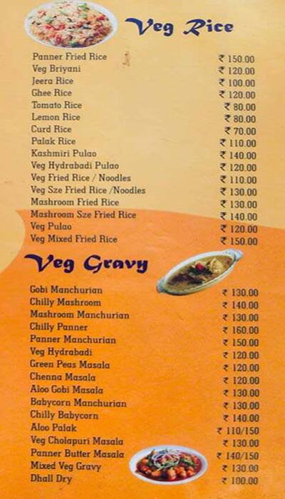 Menu at Food Corner - pure veg restaurant, Yelagiri