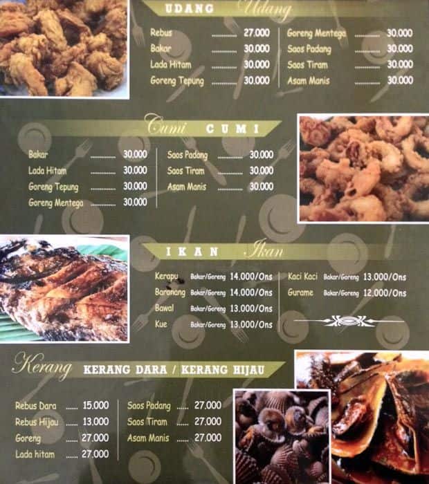 Menu at Seafood Kepiting Montok restaurant, Tangerang, Jl. Oto ...