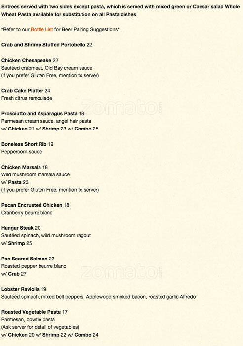 Menu at Bistro on Bridge pub & bar, Phoenixville