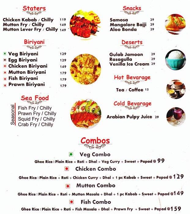 Royal Biriyani a Bangalore: Foto del Menu con Prezzi - Zomato