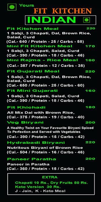 Menu at Fit Kitchen, Ahmedabad