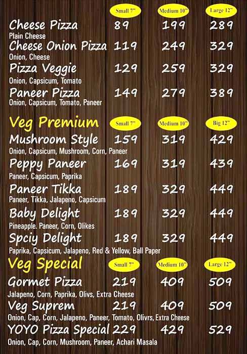 Menu of Bikaner Sweets Restaurant Pizza Cafe, Raj Nagar, Ghaziabad