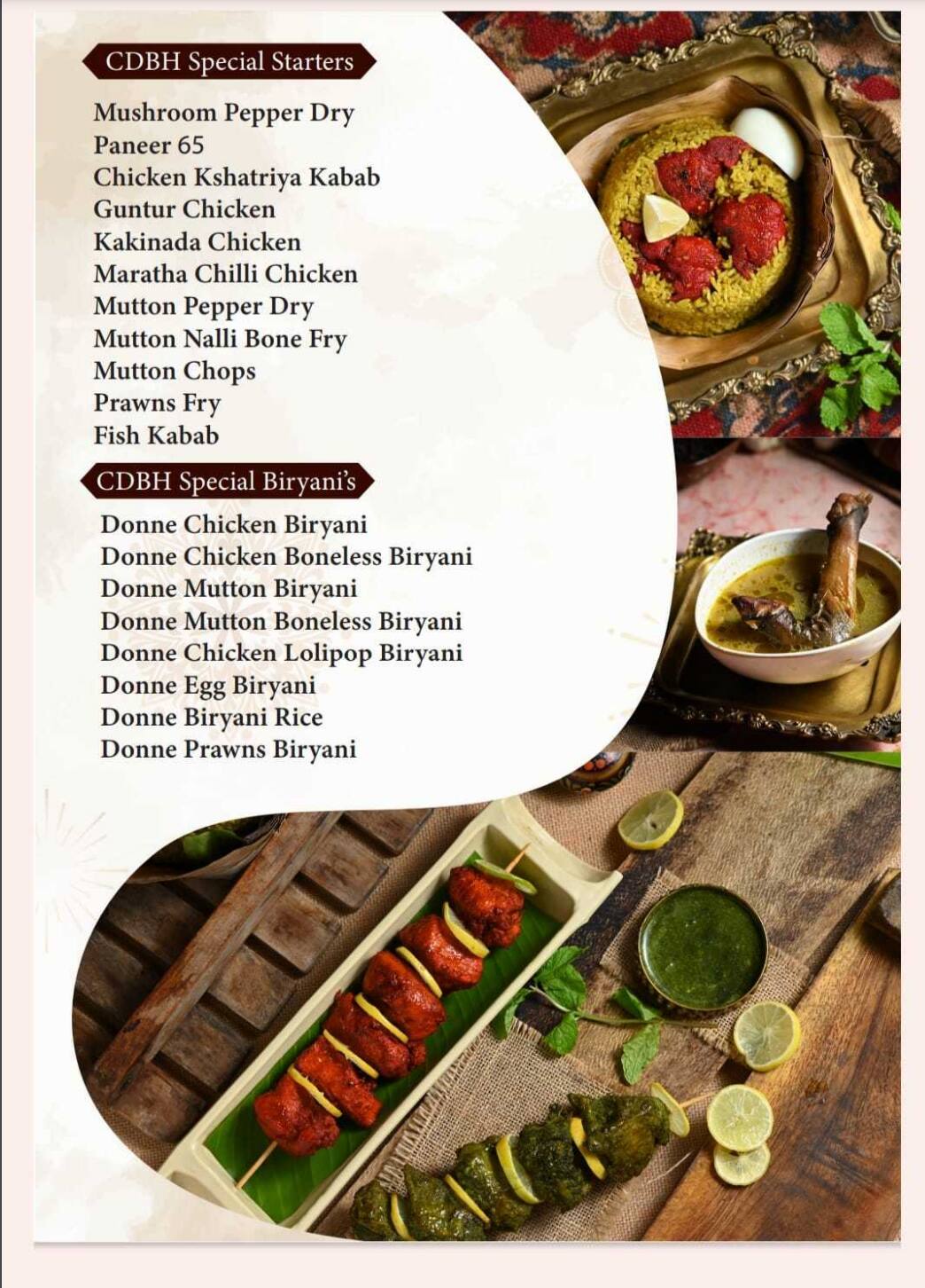 Menu of Chickpet Donne Biryani House, Narasothipatti, Salem