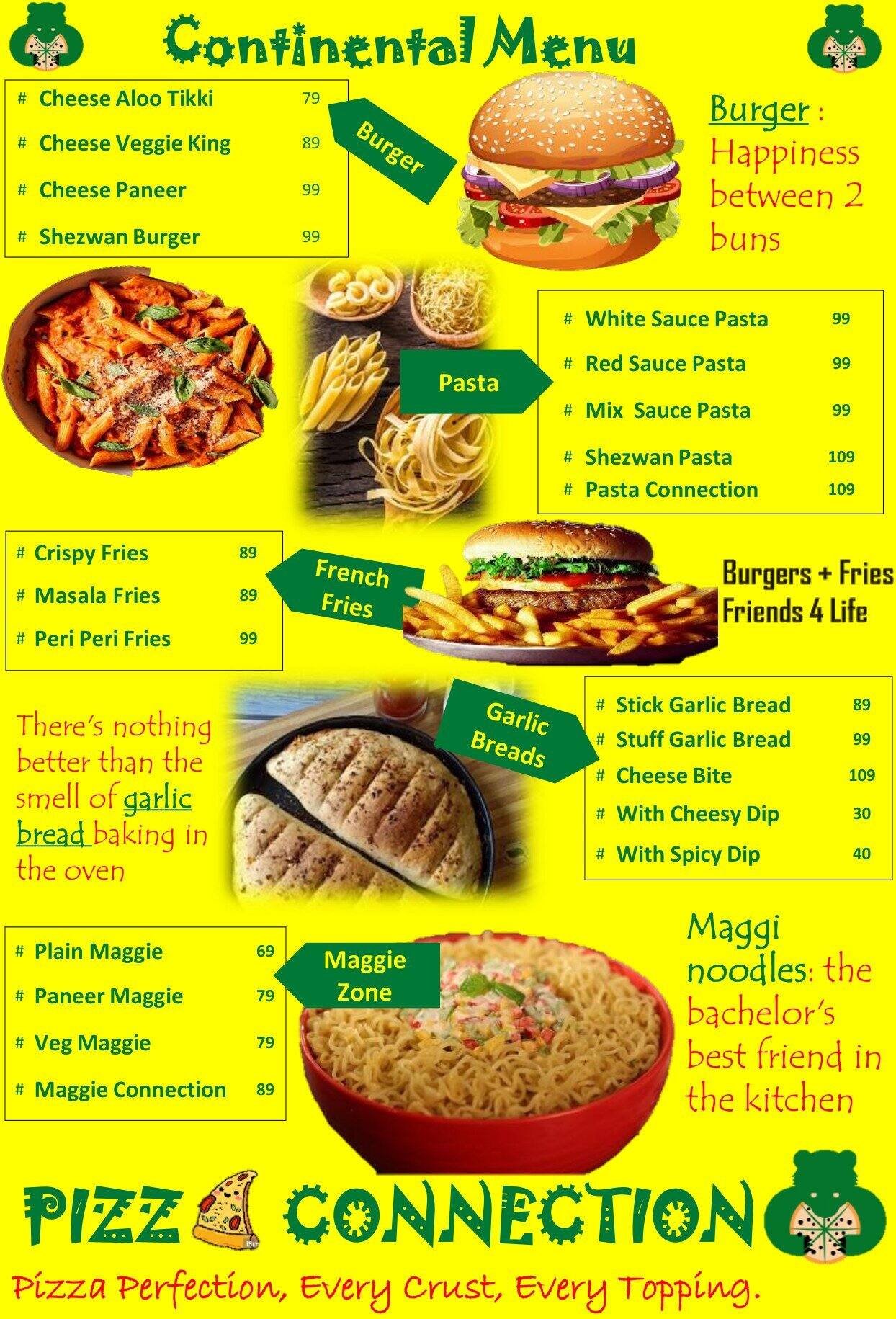 Menu of Pizza Connection, Sector 5, Gurgaon