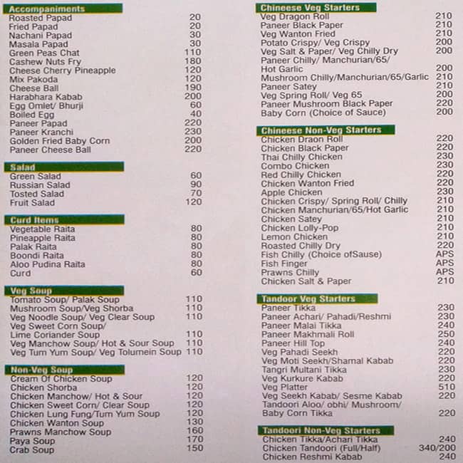 Menu of Malvan Tadka, Kamothe, Navi Mumbai
